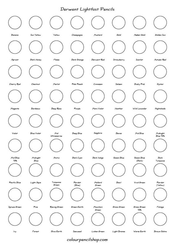 Free Downloadable Colour Charts – colourpencilshop.com